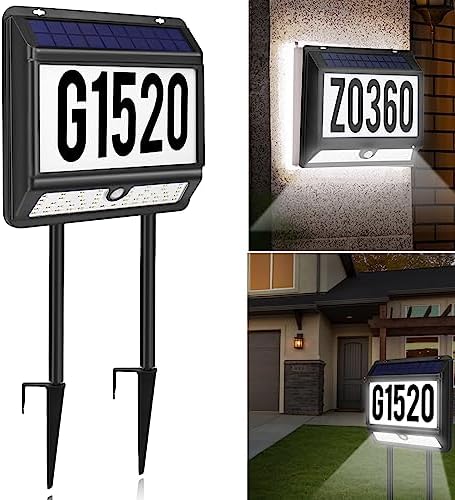 Amazon.com: Solar Address Sign,Solar House Numbers for Outside LED ...