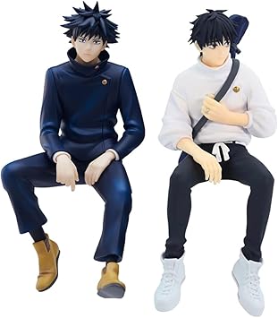Jilijia 2pcs JJK Figures Fushiguro Megumi & Okkotsu Yuta Sitting Pose ...