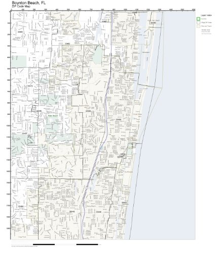 ZIP Code Wall Map of Boynton Beach, FL ZIP Code Map Not Laminated ...
