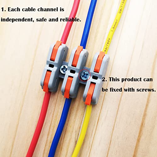 Lever Nut Wire Connectors, CESFONJER Mini Electrical Connectors, SCH-3 ...