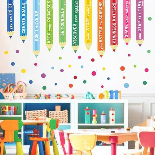 Amazon.com: Colorful Inspirational Wall Decal Kids Wall Decals Color ...