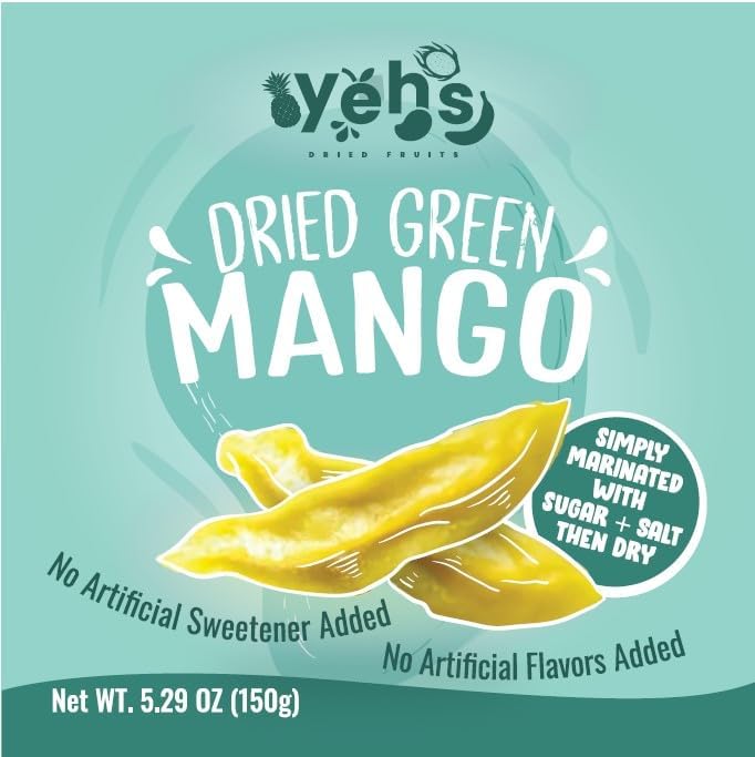 Amazon.com: Yehs Dried Fruits: Dried Green Mango 5.29 oz - | Soft and ...