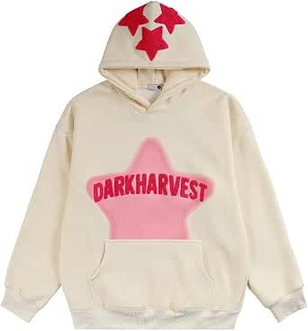 Amazon.com: COOLMONAR Womens Star Graphic Hoodie Streetwear Print ...