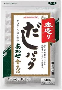 Amazon.co.jp: Ajinomoto Genuine Dashi Pack, Matching Gold Labels, 1.8 ...