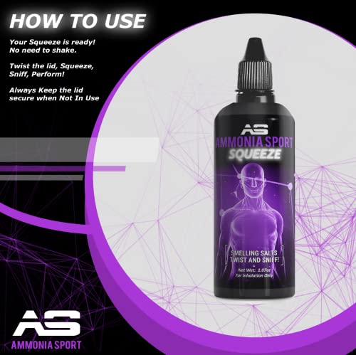 Smelling Salts for Athletes - Squeeze & Sniff! Pre-Activated Salt with ...