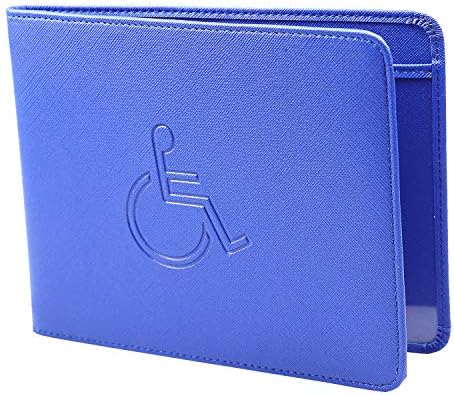 Wisdompro PU Leather Disabled Blue Badge and Timer Holder Wallet ...