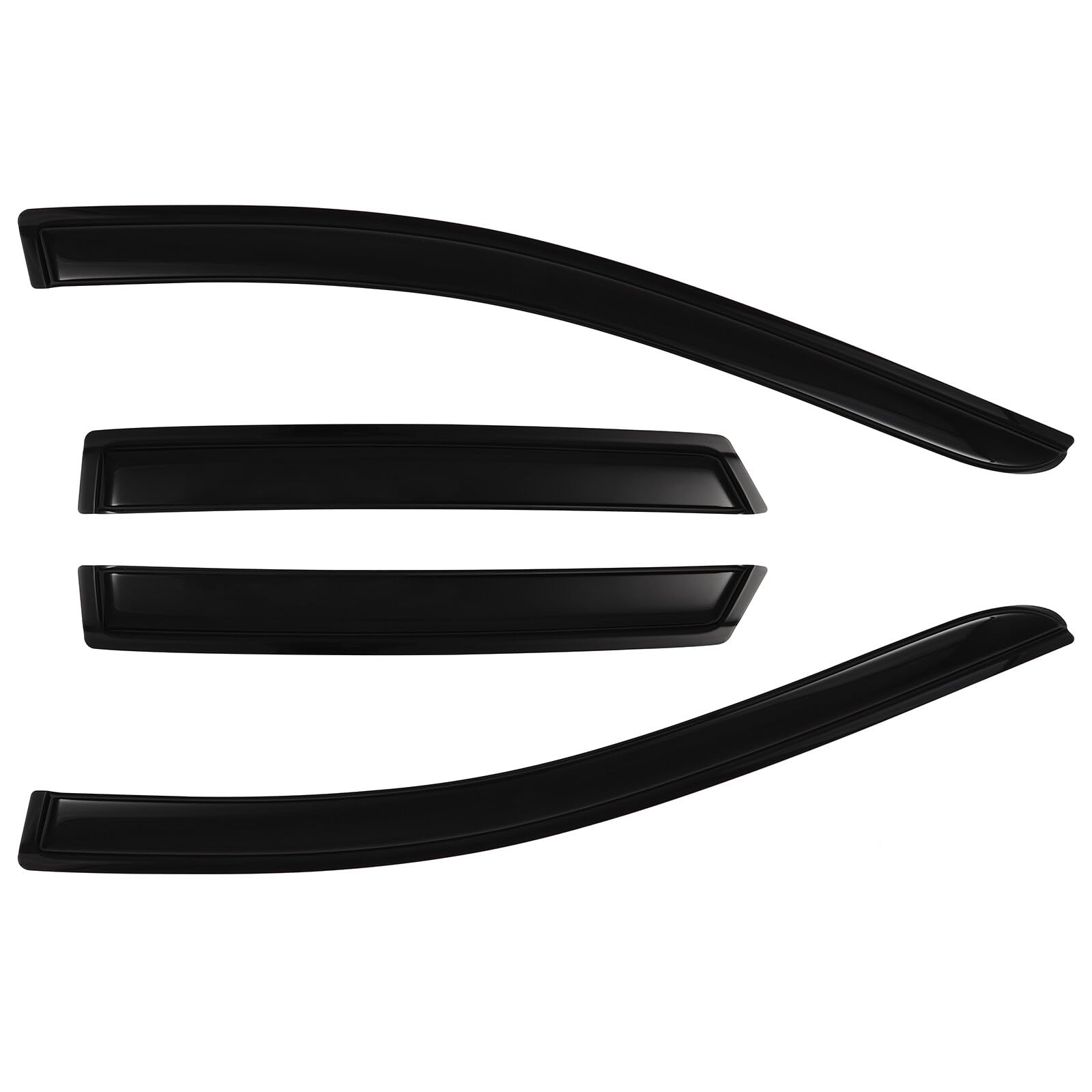 Snapklik.com : Side Window Deflectors Rain Guards Vent Window Visors ...