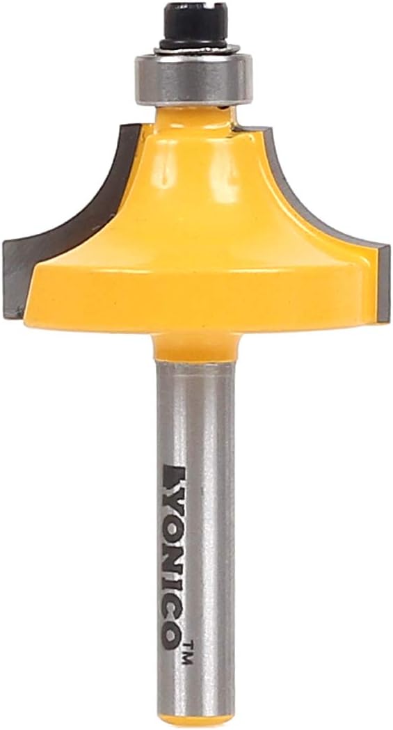 Yonico 13174q - Round Over Edge Forming Router Bit, Radius: 3/8" - 1/4 ...