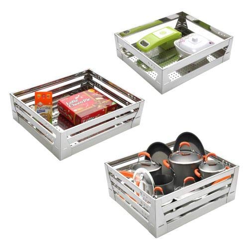 SmartSlide Stainless Steel Kitchen basket/Modular Kitchen basket ...
