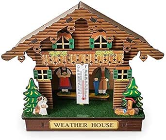 Weather House, House Wood Chalet Barometer Thermometer Hygrometer ...