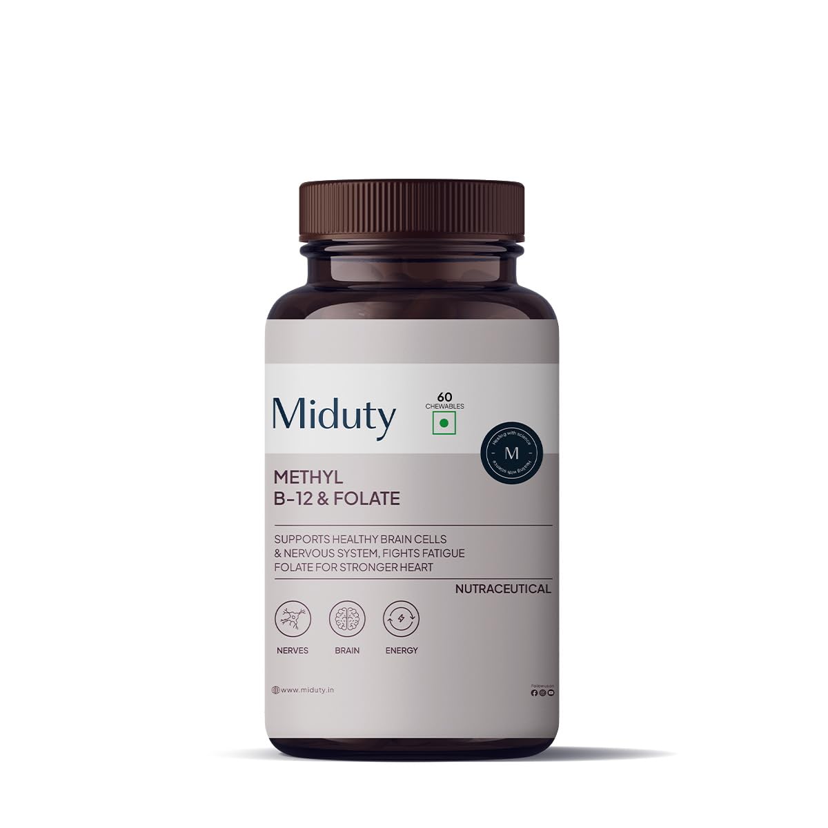 Buy Miduty by Palak Notes B12 Supplement with Methylcobalamin - Folate ...