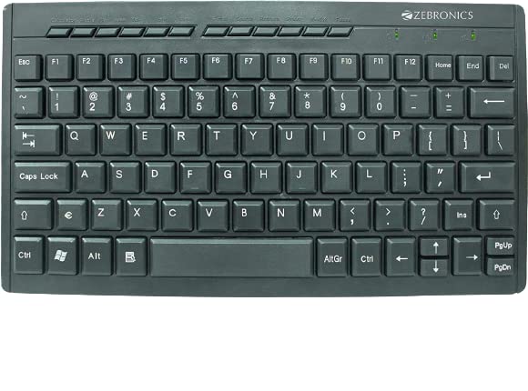 Amazon.in: Buy ZEBRONICS ZEB-K04 Mini Multimedia USB Wired Keyboard ...