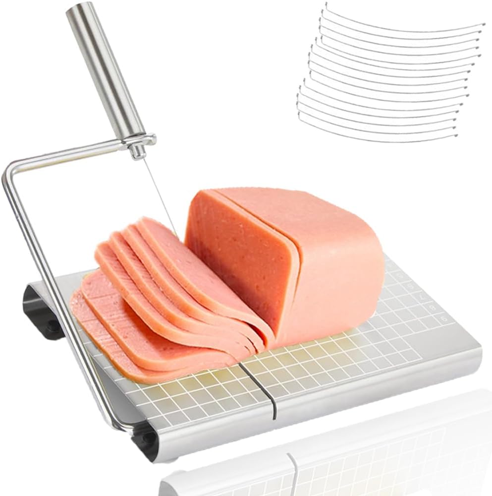 Amazon.com: JILFR Cheese Slicer with 16 Replacement Wires, Stainless ...