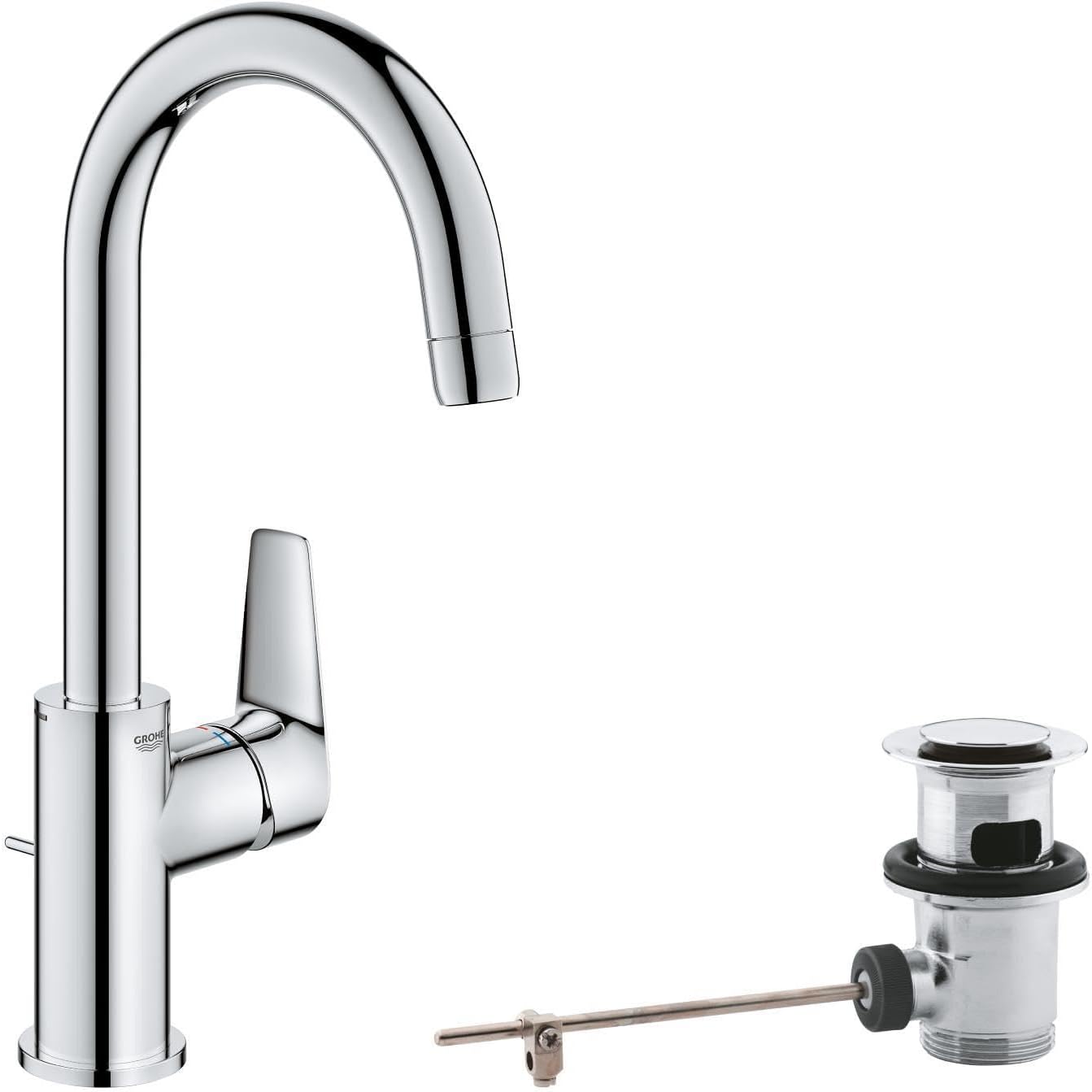 GROHE Eurosmart Cosmopolitan, Waschtischarmatur hoch, wassersparend ...