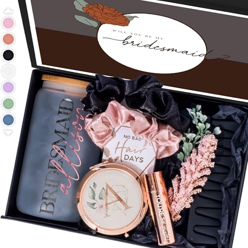 Amazon.com: Bridesmaid Proposal Gift Set for Elegant Will You Be My ...