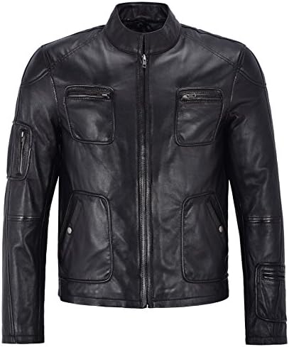 Smart Range Men's 'Star Trek' 2438 Biker Style Motorcycle Soft Nappa ...