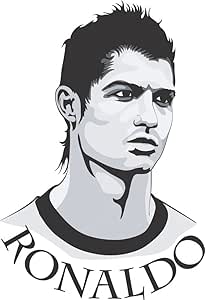 Ruhi Decor Ronaldo Face Wall Sticker PVC Stickers Waterproof Laminated ...
