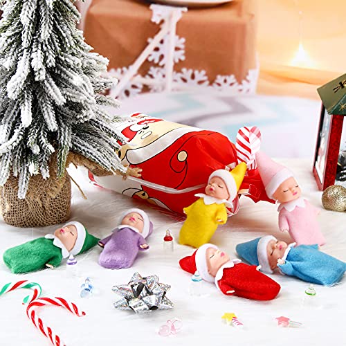 Snapklik.com : 18 Pieces Tiny Elf Doll Twins Set, 6 Christmas Elves 6 ...