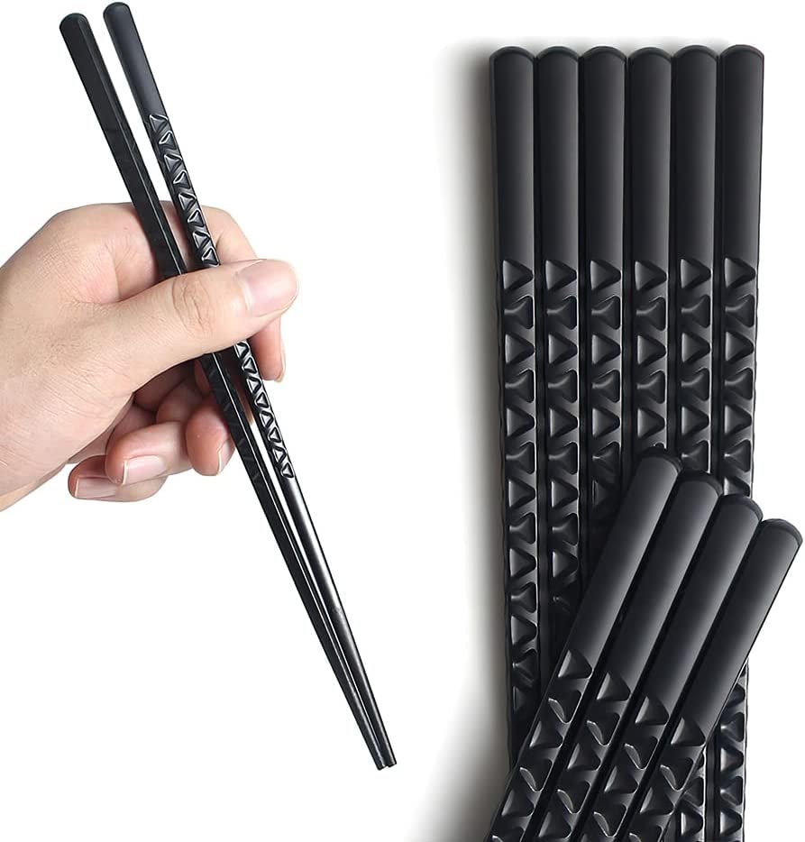 Buy RIANZ Fiberglass Reusable Non-Slip Chopsticks for Sushi, Noodles ...
