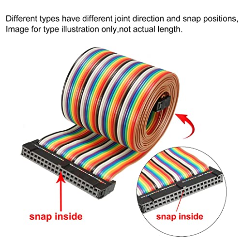 10 Metres 20-Way Ribbon Cable – Flat Dupont Rainbow Wire Multi Coloured ...