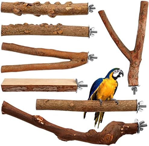 Amazon.com : Ipetboom Bird Wooden Perches Platform, 7 Pcs Natural Wood ...