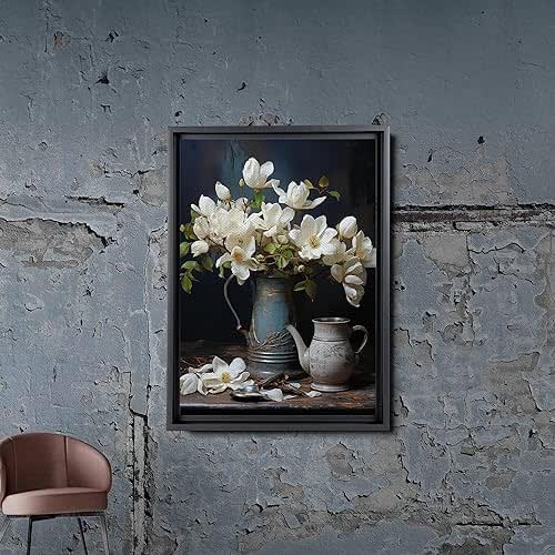 Amazon.com: Rustic Charm, Modern Farmhouse Floral Wall Art for Vintage,Inspired Home Decor ...