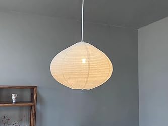 METHEDEECO 2PCS 16-inch Handmade Linen Pendant Light Shades Fabric ...