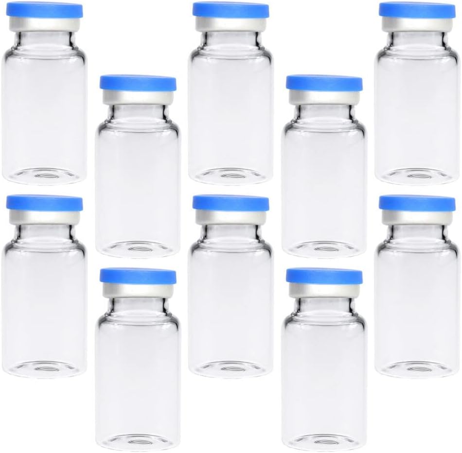 UKCOCO Glass Bottles Glass Vials, 20pcs Clear Glass Headspace Vials ...