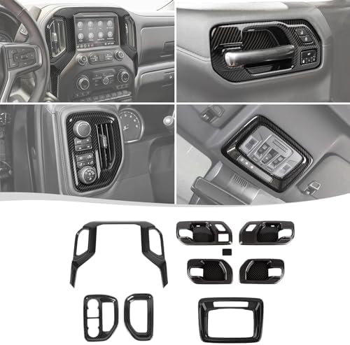 Amazon.com: Voodonala for Chevy Silverado Center Console Interior Trim ...