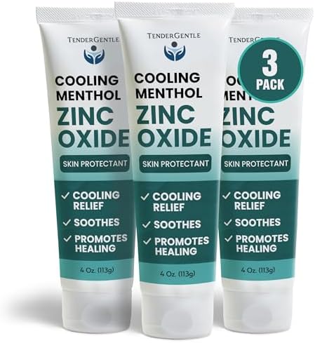 Amazon.com: Menthol and Zinc Oxide Cream Paste - 3 Pack - 4 oz of Skin ...