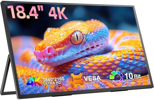 Amazon.com: UPERFECT Portable Monitor 18.4-inch 4K 60HZ 10 Bit w/VESA ...