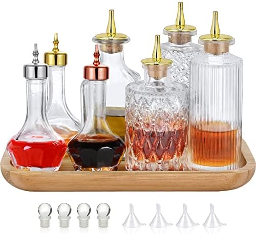 Amazon.com: Bitters Bottles Set of 6 - Glass Dasher Bottles with Dash ...