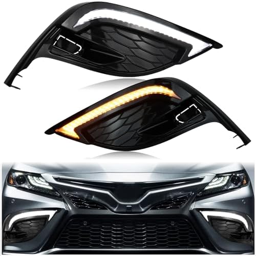 Amazon.com: KEEGTBOX Switchback White/Amber LED DRL Front Fog Daytime ...