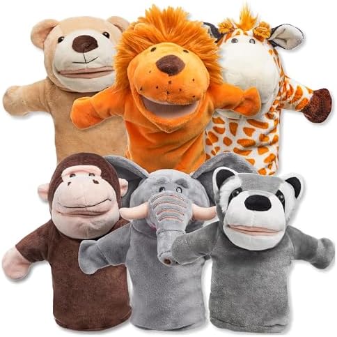 Amazon.com: JOYIN 6Pcs Kids Hand Puppet Set with Working Mouth, Toddler ...