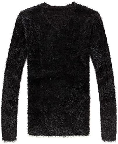 Amazon | [FleurUneffe] (フルールアンフェ) 冬 春 スリム セーター メンズ ボーダー モヘア風 黒 白 ブラック ホワイト FU-8011 (ブラック L ...