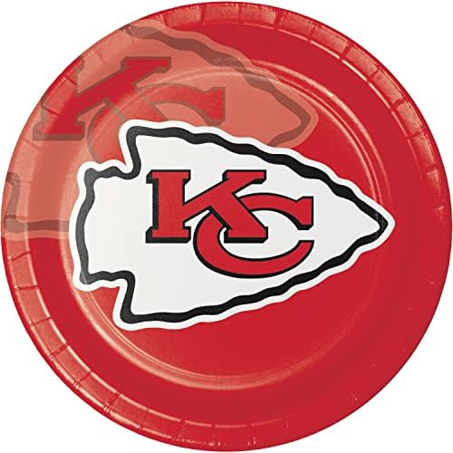 Amazon.com: NFL Kansas City Chiefs Round Paper Plates - 9", 8 Pieces ...
