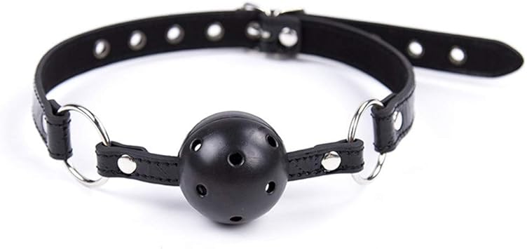 Knebel Mund Harness Geschirr mit Ball Gag Mundknebel Leder sex sm fetisch Kugelknebel Fesseln ...