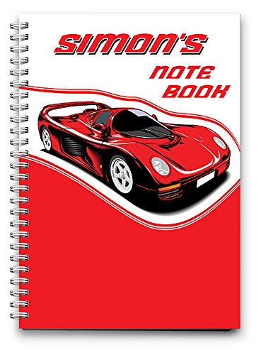 D&L Designs Ltd Personalised A5 Notebook Soft-backed Sports Car NB 019 ...