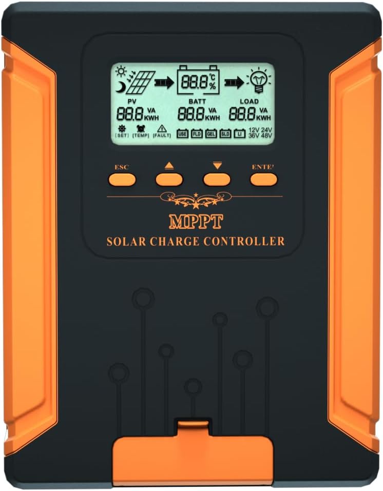 Amazon.com : 12/24V PWM Solar Charge Controller, Solar Panel Battery ...
