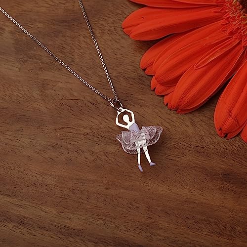 Buy SILVIYA 925 Sterling Silver Dancing Doll Pendant With Chain | Gift ...