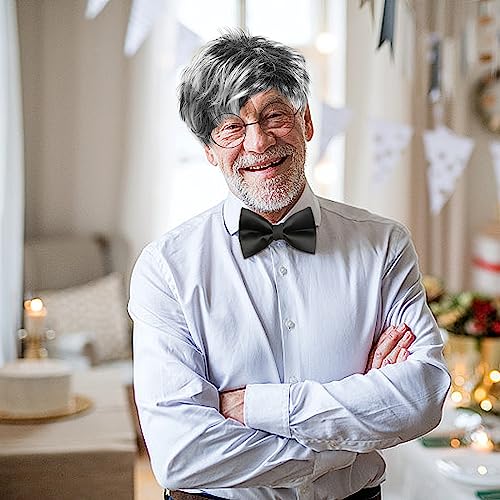Old Man Costume Accessories, 8 PCS Grandfather Fancy Dress Kit Grandpa ...