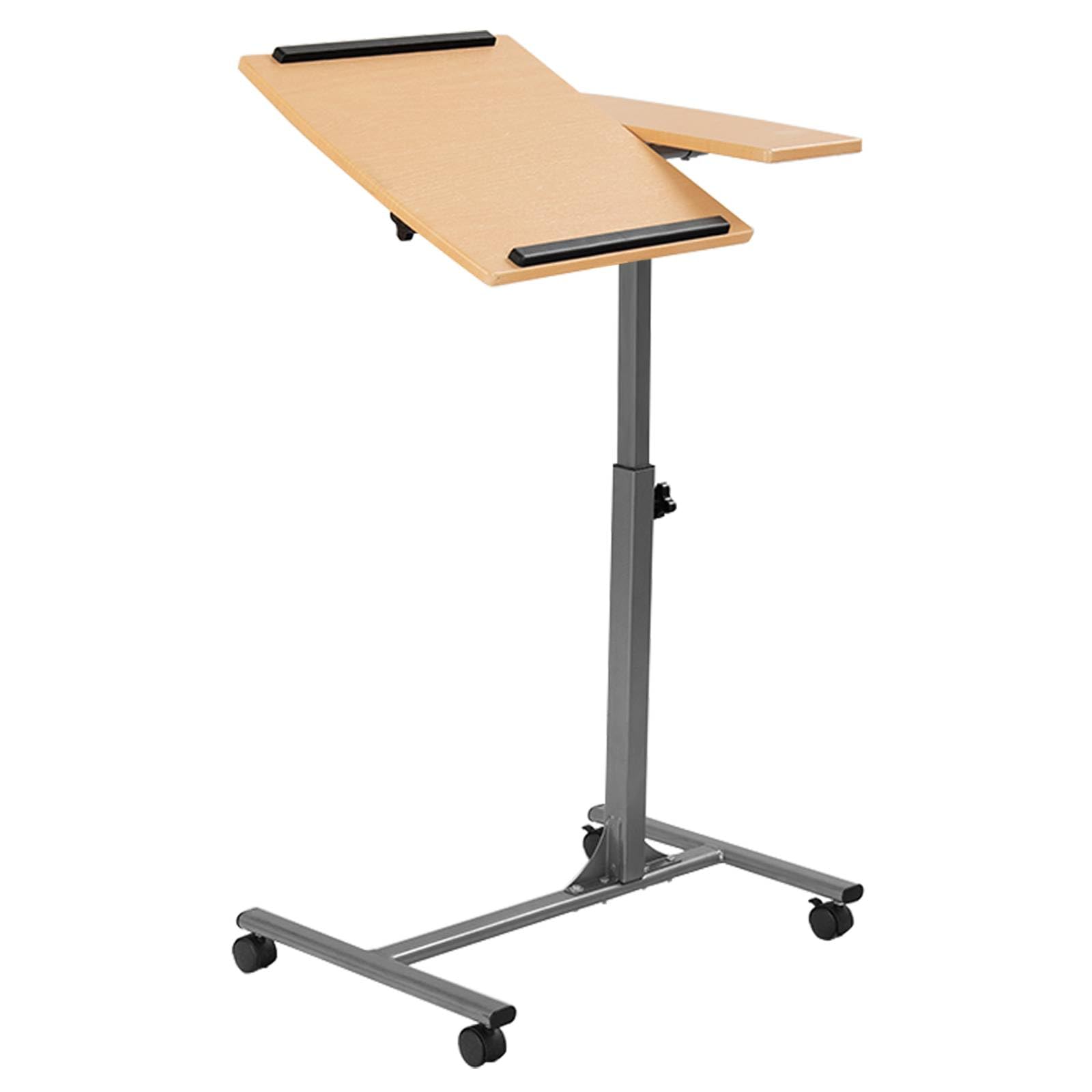 SFAREST Mobile Laptop Table, Height Adjustable Sit Stand Desk with ...