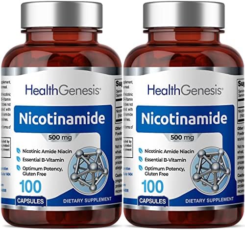 Amazon.com: B-3 Nicotinamide 500 mg 100 Caps 2 Pack - Nicotinic Amide Niacin Natural Flush-Free ...