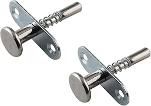 JianLing 2pcs 50mm Stainless Steel Plunger Latches Spring-Loaded Spring ...