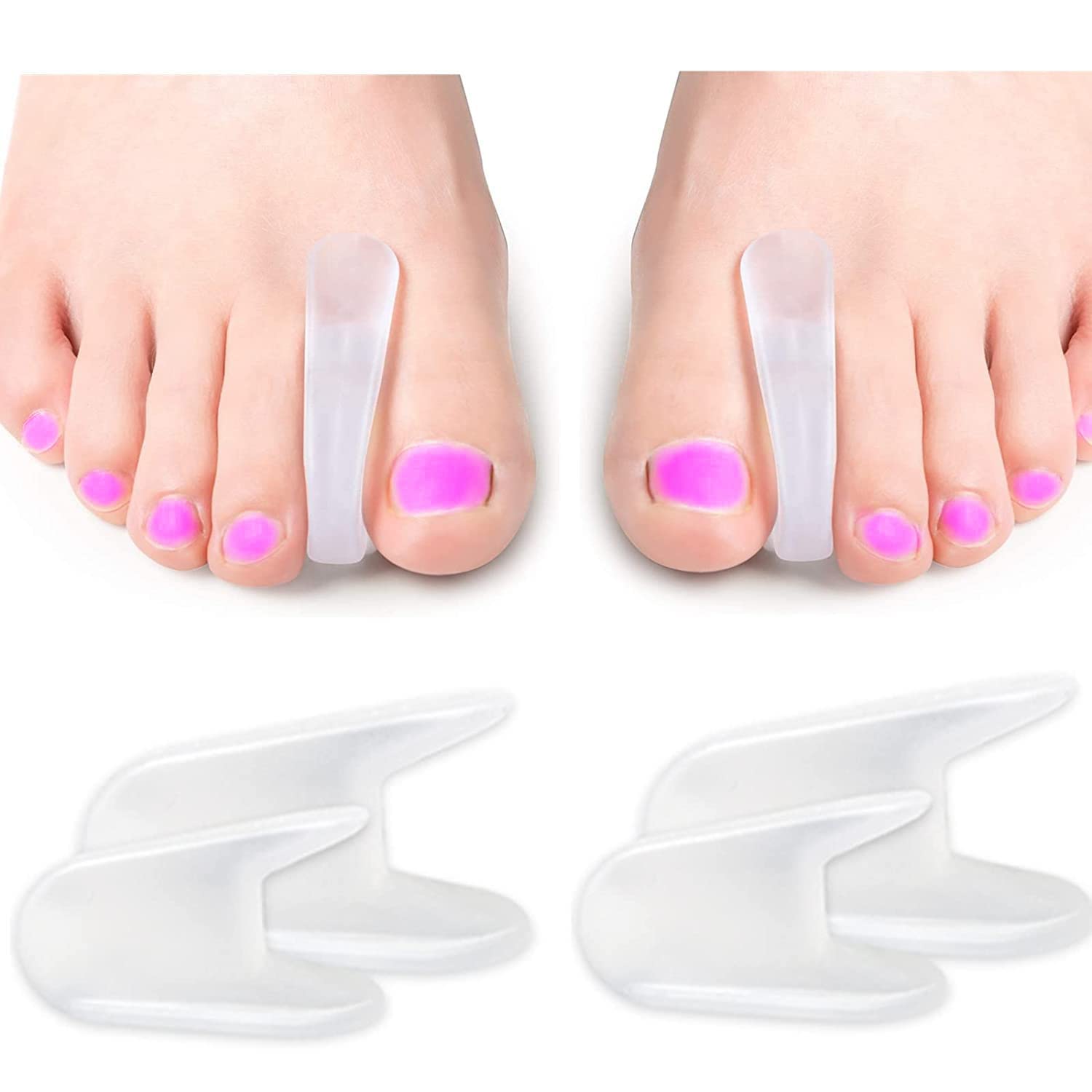 Gel Hallux Valgus Tenenspreider Teencorrectie Teenscheider Silicone [4x ...