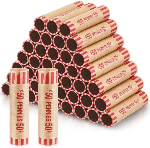 Amazon.com : Gersoniel 360 Pcs Preformed Coin Wrappers Quarter Rolls ...