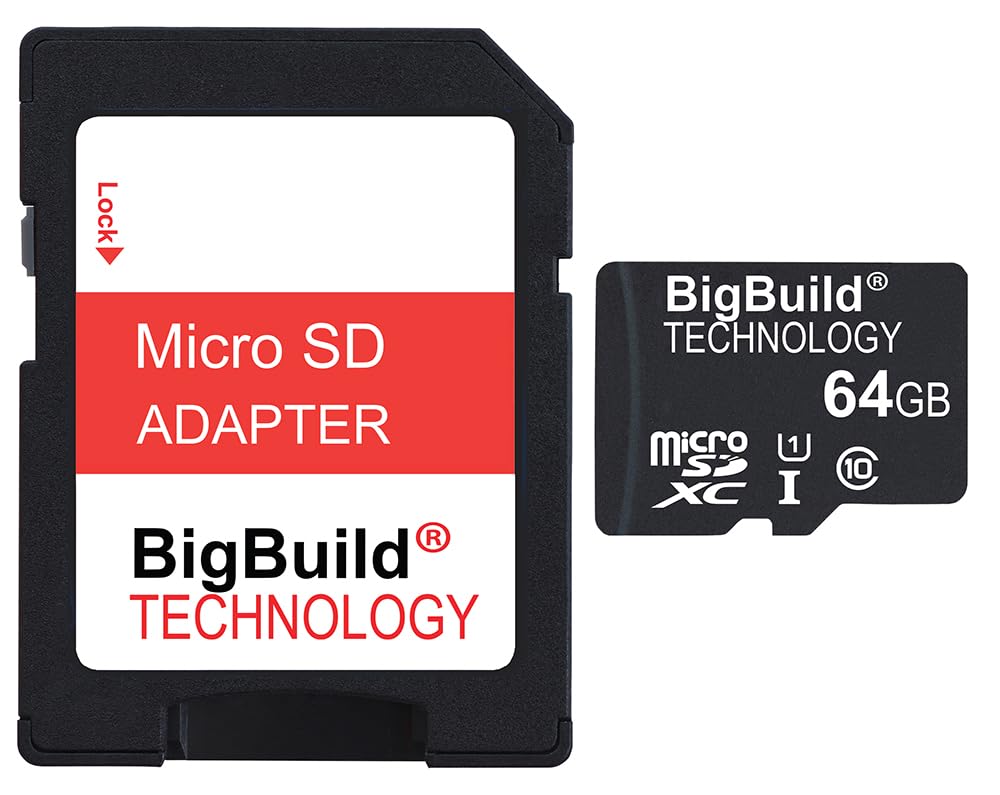 BigBuild Technology 64GB Ultra Fast 80MB/s Class 10 MicroSD Memory Card ...