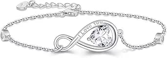 Amazon.co.jp: [SK.Whiee] ブレスレット レディース 人気 最高級ジルコニア ブレスレット 誕生石 ハート 「愛の印 ...