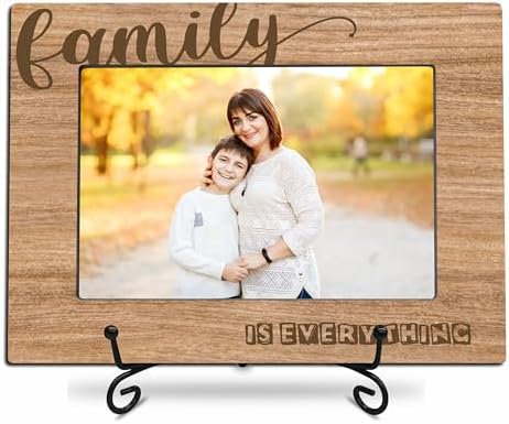 Amazon.com - 4"X 6" Wooden Photo Frame With A Metal Stand, Family Is ...