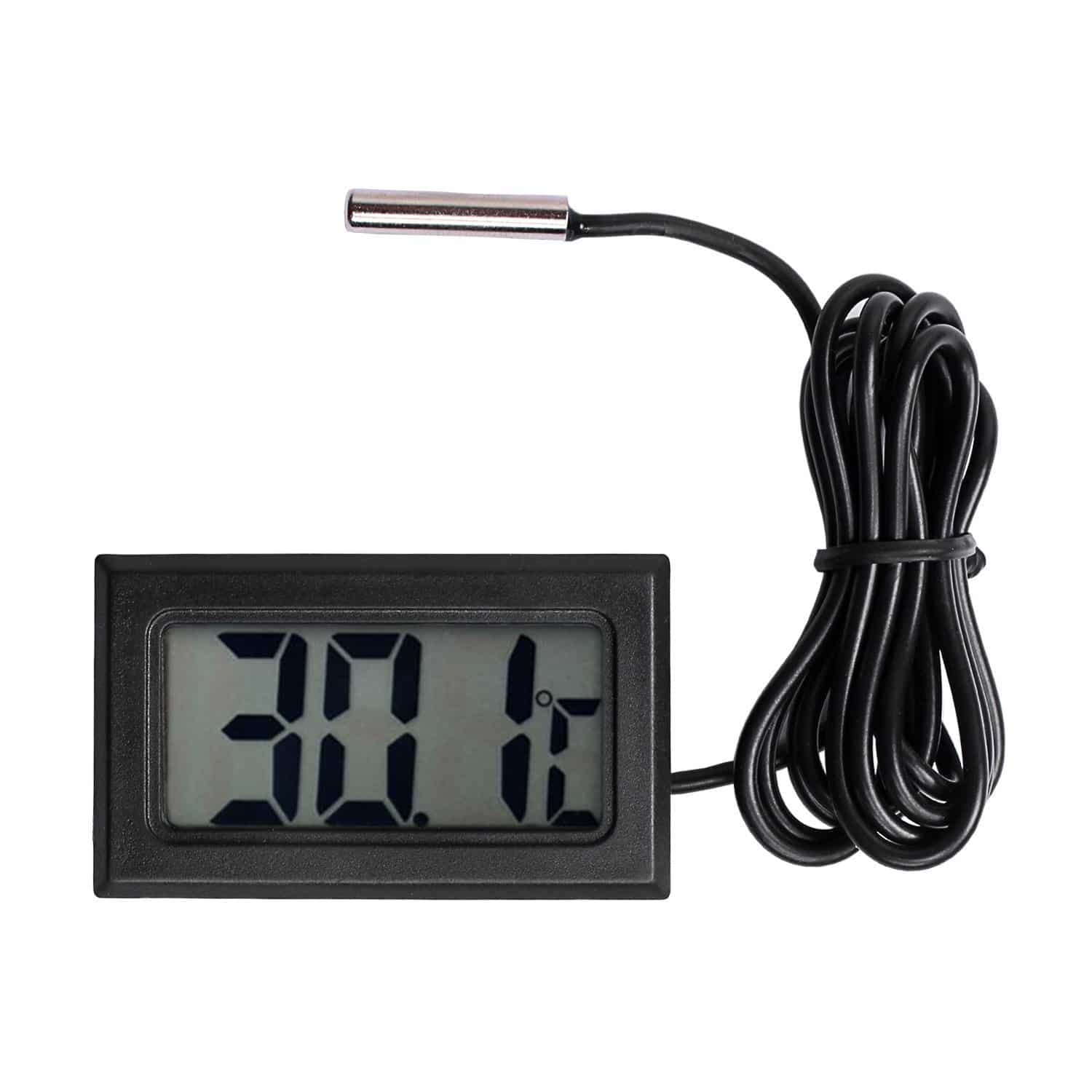Digital LCD Thermometer Panels Temperature Monitor with External Probe ...